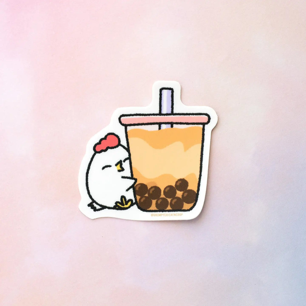 Robot Dance Battle Grumpy Chicken Boba Vinyl Sticker – South Coast Baby Co